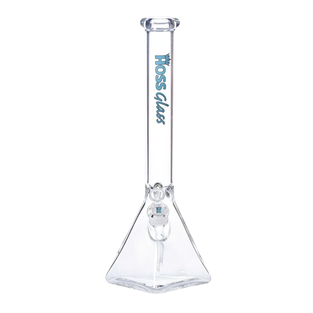 18" Hoss Glass Pyramid Base Beaker | Hoss Glass